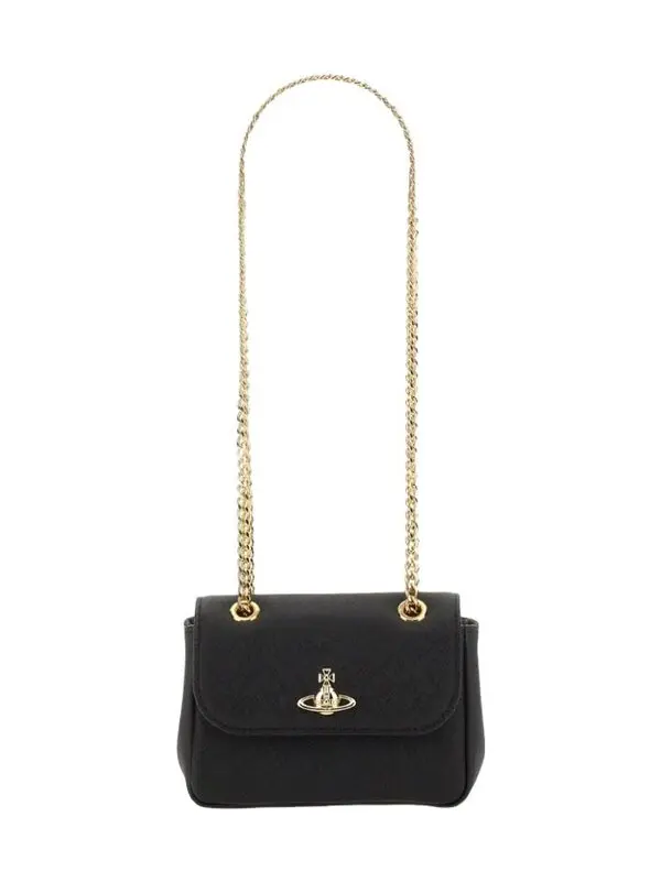 VIVIENNE WESTWOOD Orb Plaque Small Crossbody Bag - Black