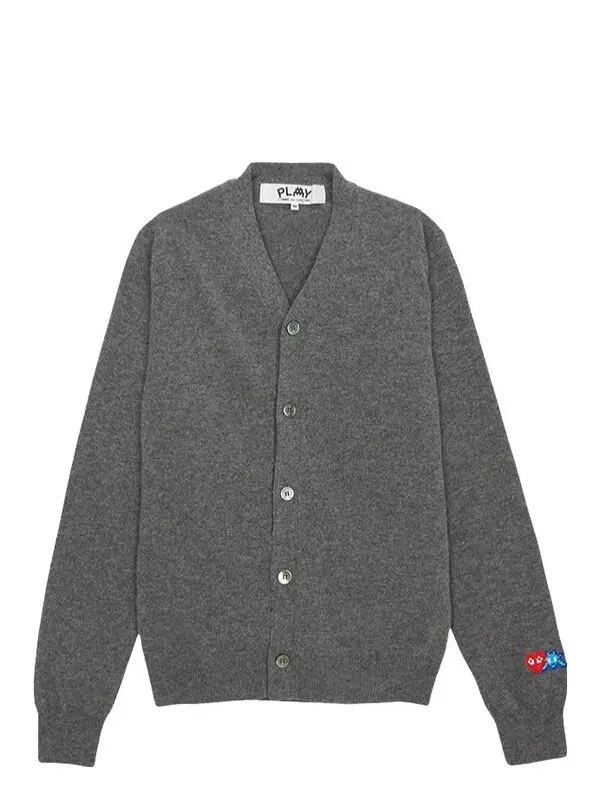 Play Comme Des Garcon X Invader Cardigan - Black