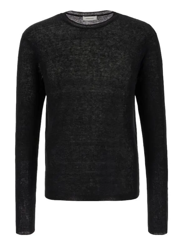FERRAGAMO Long Sleeve Sweater - Black