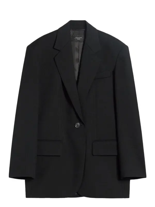 Max Mara Lesena Button-up Jacket - Navy Blue