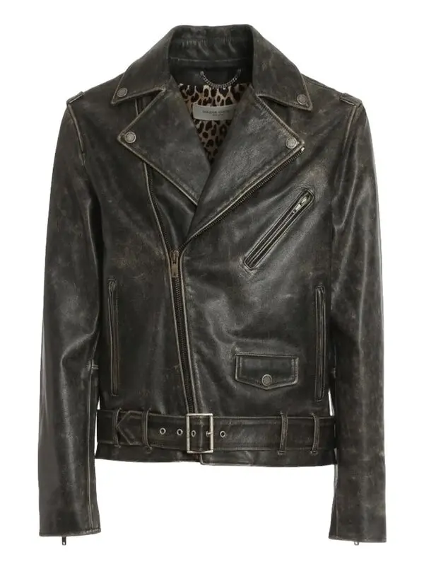GOLDEN GOOSE Zipped Biker Jacket - Black