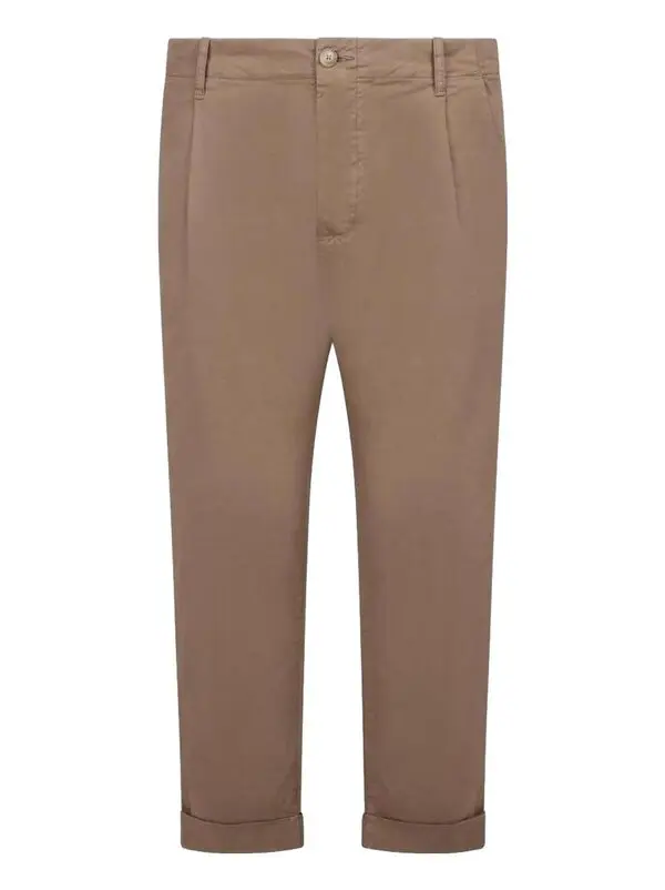 ORIGINAL VINTAGE Straight Casual Trousers - Brown