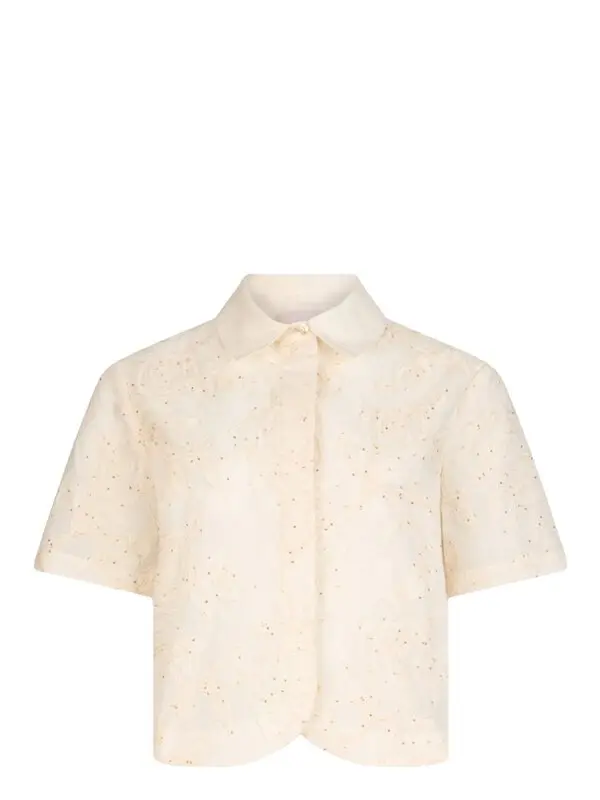 Liu Jo Embroidered Short-sleeve Shirt - White