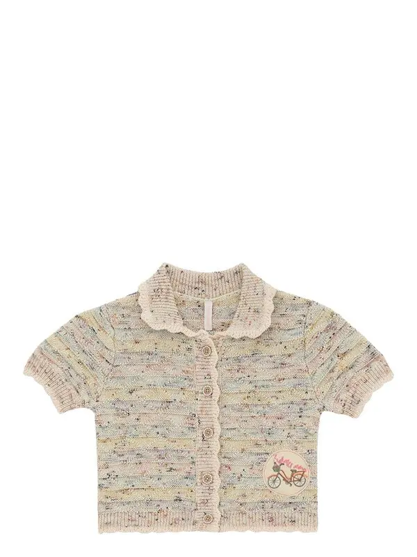 Zimmermann Speckle-knit Short-sleeve Cardigan - Multi