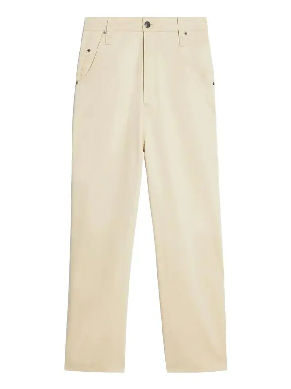 Ami Straight-leg Trousers - Nude