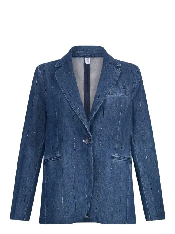 Liu Jo Embellished Denim Blazer - Denim Blue
