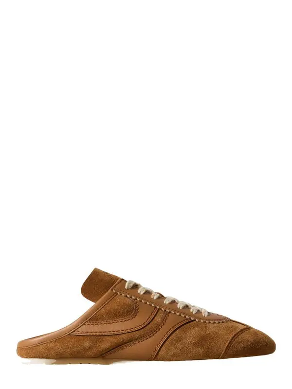 Dries Van Noten Lace-up Backless Slip-on Sneakers - Tan