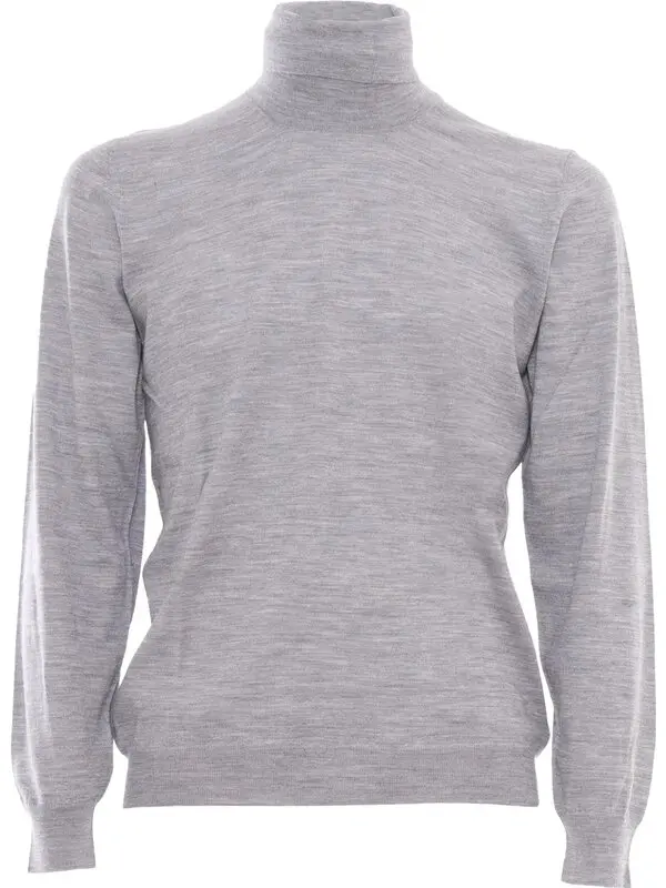 Fedeli Turtleneck Knitted Jumper - Gray