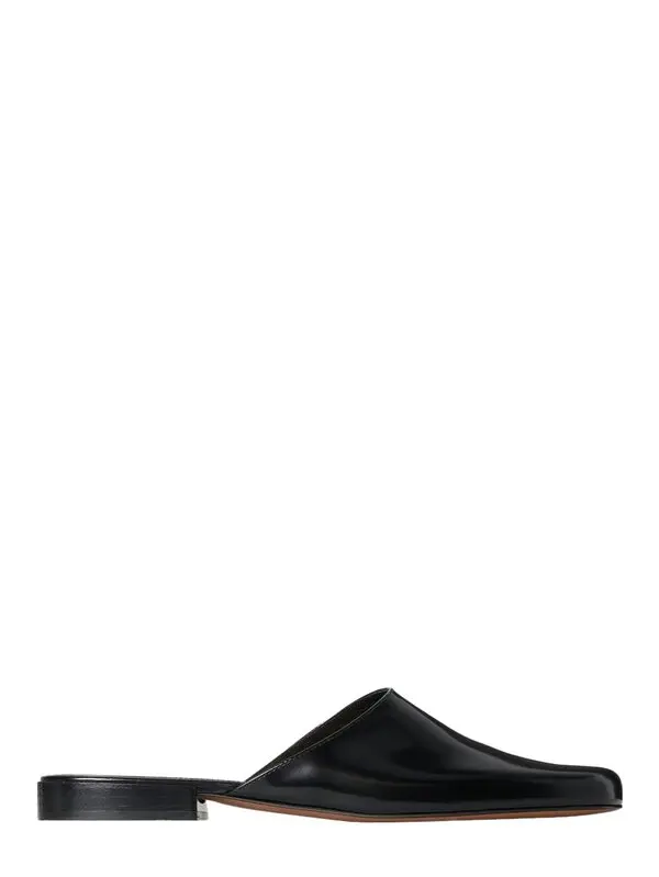 THE ROW Penelope Patent Leather Mules - Black