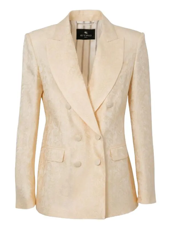Etro Floral Jacquard Blazer - Nude
