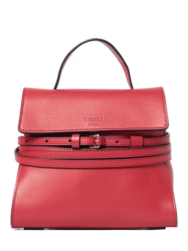 Moschino Tie Me" Nappa Leather Shoulder Bag - Red