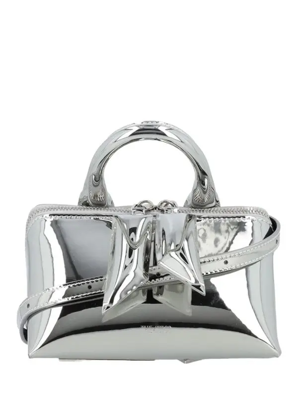 Attico Friday Logo Detailed Shoulder Bag - Gray