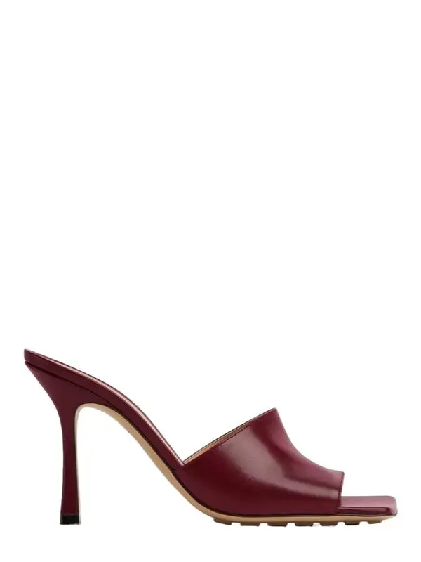 Bottega Veneta Logo High-heeled Sandals - Brown