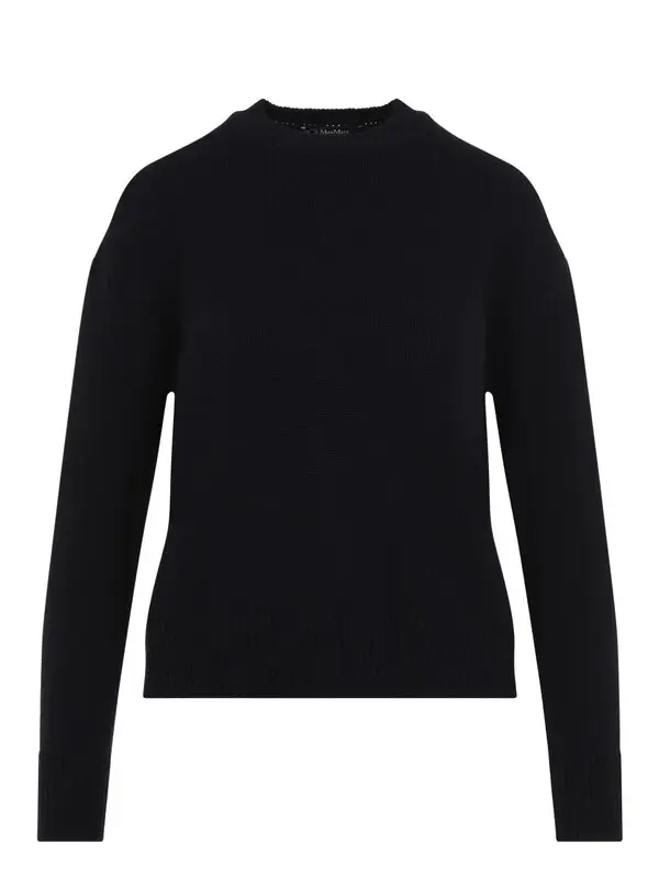 Max Mara Crewneck Long-sleeved Jumper - Black