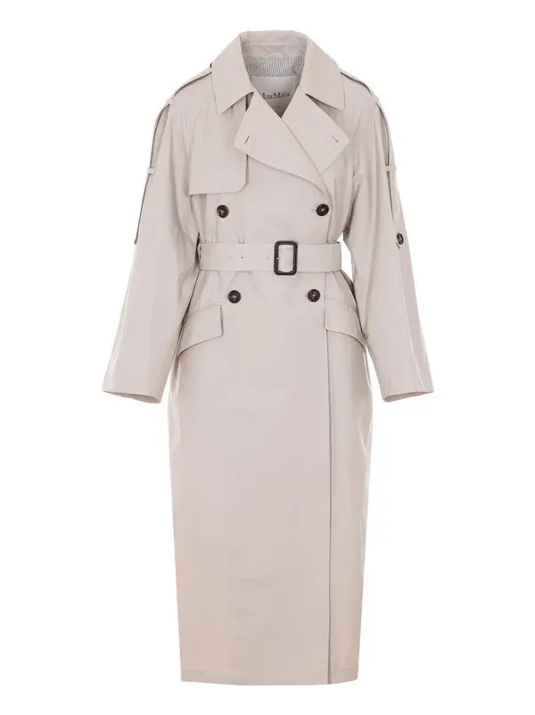 Max Mara Delfino Belted Trench Coat - Natural