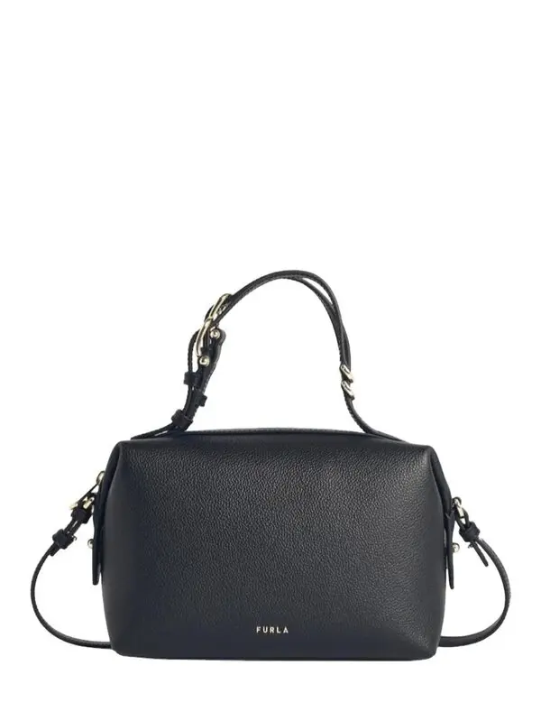 Furla Logo Detail Top Handle Bag - Black