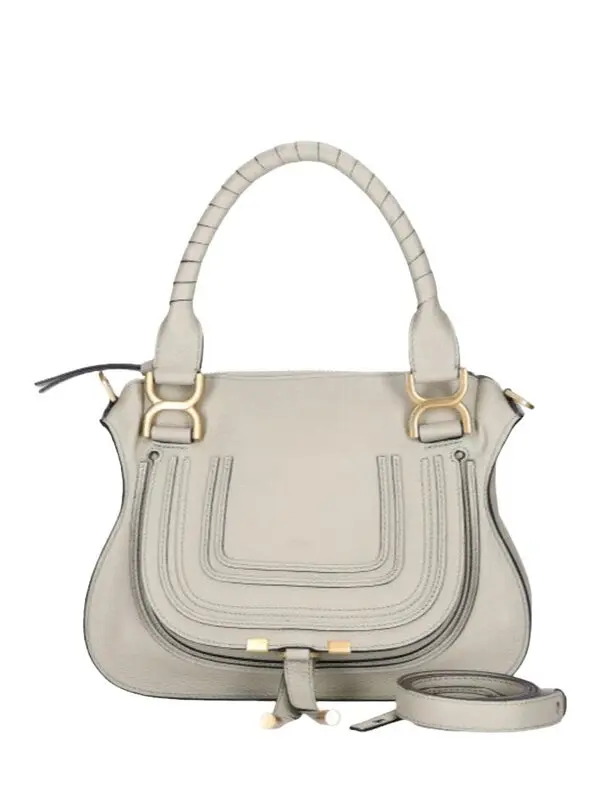 Chloé Marcie Small Suede Crossbody Bag - White