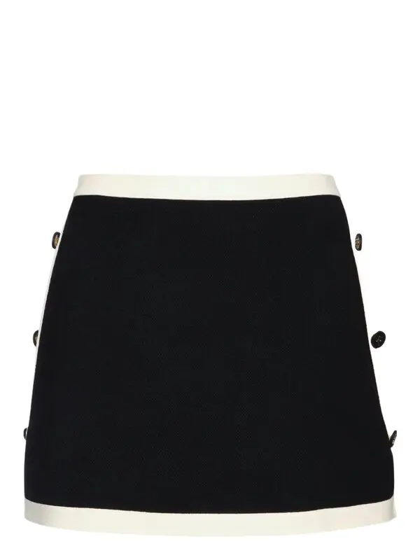 Dior Riviera Mini Skirt With Button Detail - Black