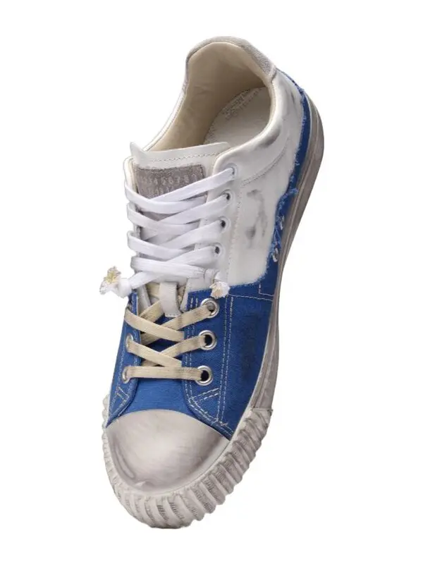 MAISON MARGIELA Round Toe Lace Up Sneakers - Gray