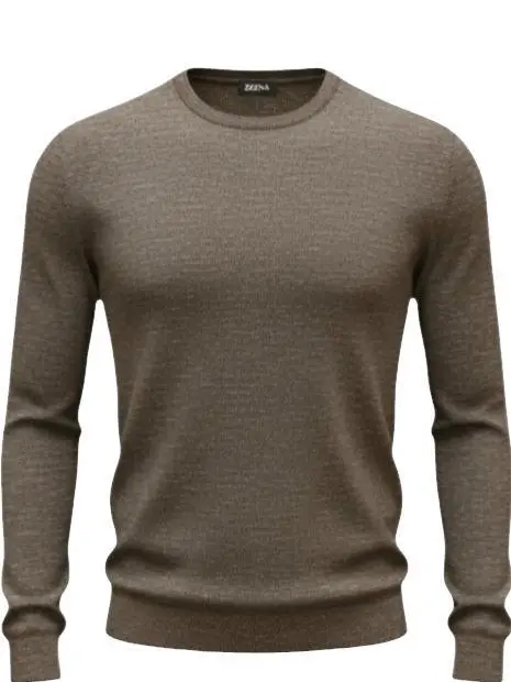 Zegna Fine-knit Long Sleeve Top - Brown