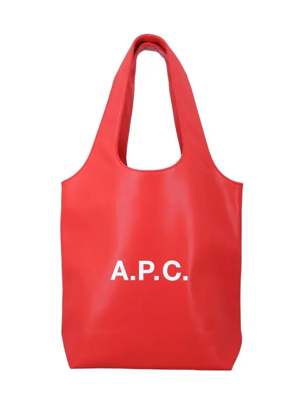 A.p.c. Ninon Small Logo Tote Bag - Red