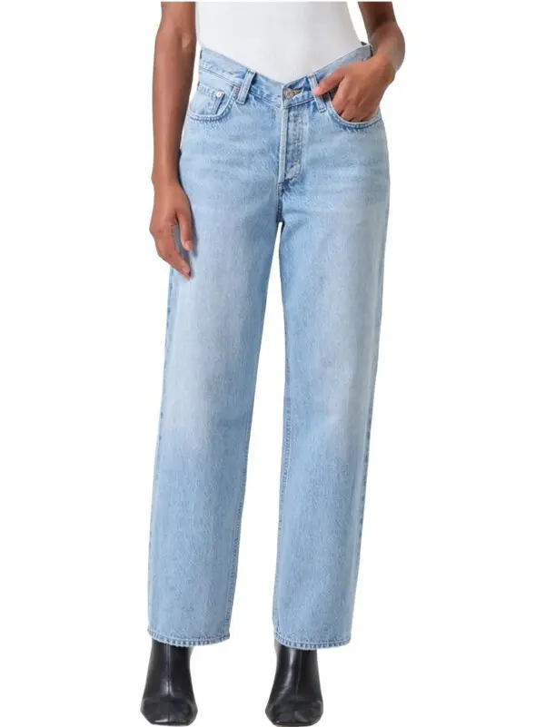 AGOLDE Mid Waisted Baggy Jeans - Blue