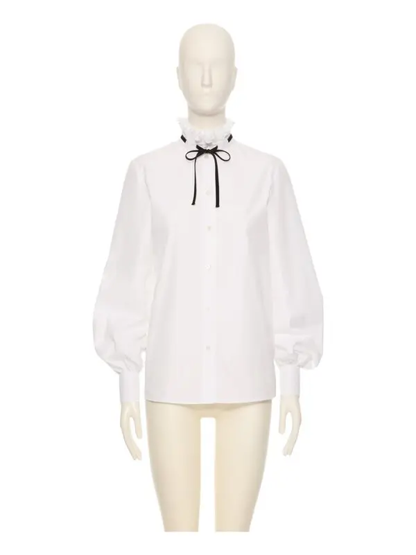 Valentino Garavani Ruffle Detailed Shirt - White