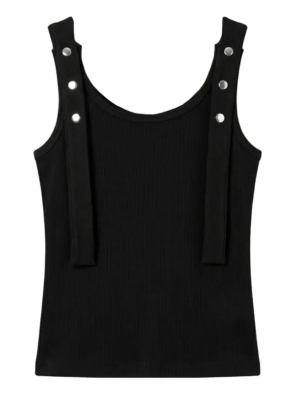 MSGM Sleeveless Vest With Button Detail - Black