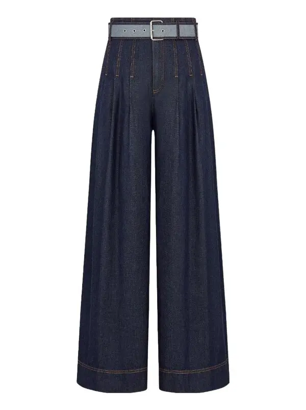 Dior Multi-pocket Belted Denim Trousers - Black