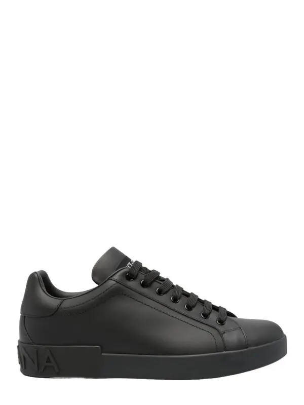 Dolce & Gabbana Portofino Lace-up Sneakers - Black