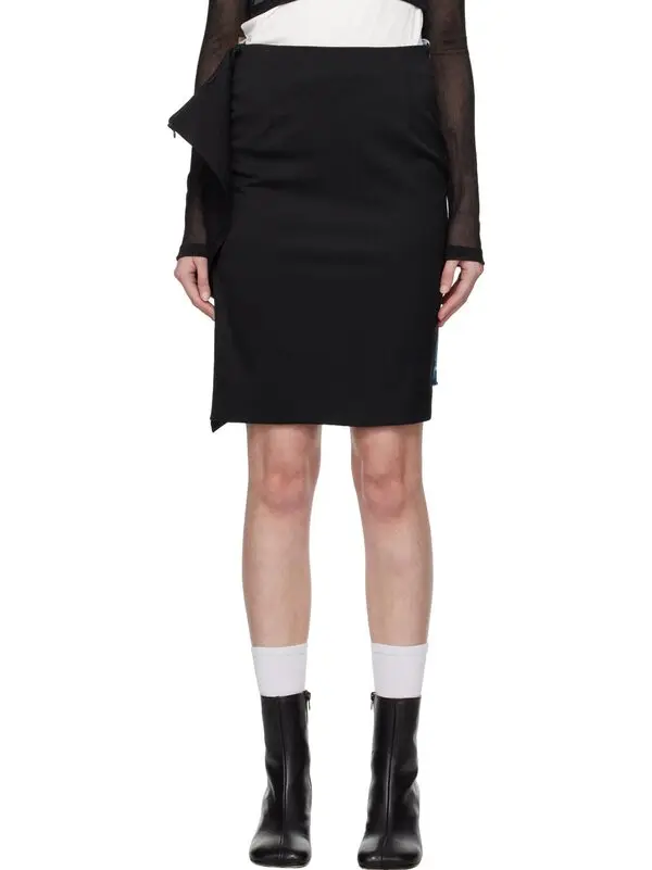 MAISON MARGIELA Panelled Denim Miniskirt - Black