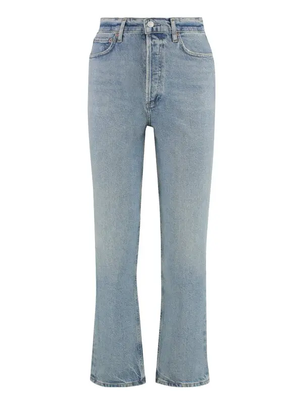 AGOLDE High-rise Straight Leg Jeans - Gray