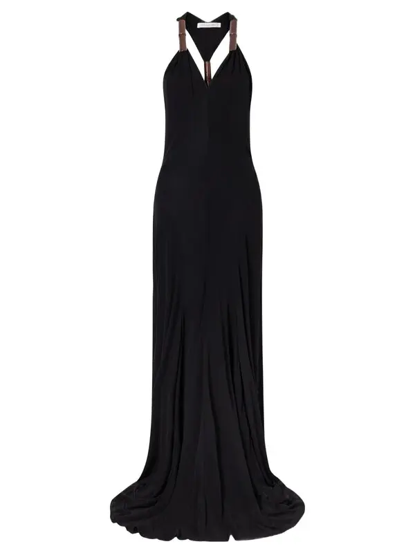 Christopher Esber Sleeveless Maxi Dress With Wooden Hardware - Black