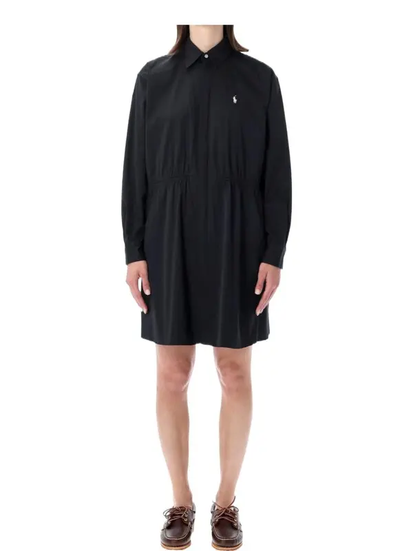 Polo Ralph Lauren Drawstring Shirt Dress - Black