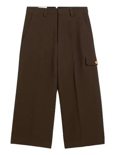 Ami Military Bermuda Shorts - Dark Brown