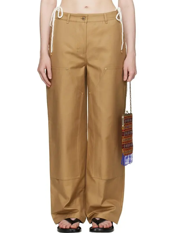 Casablanca Tailored Workwear Trousers - Beige