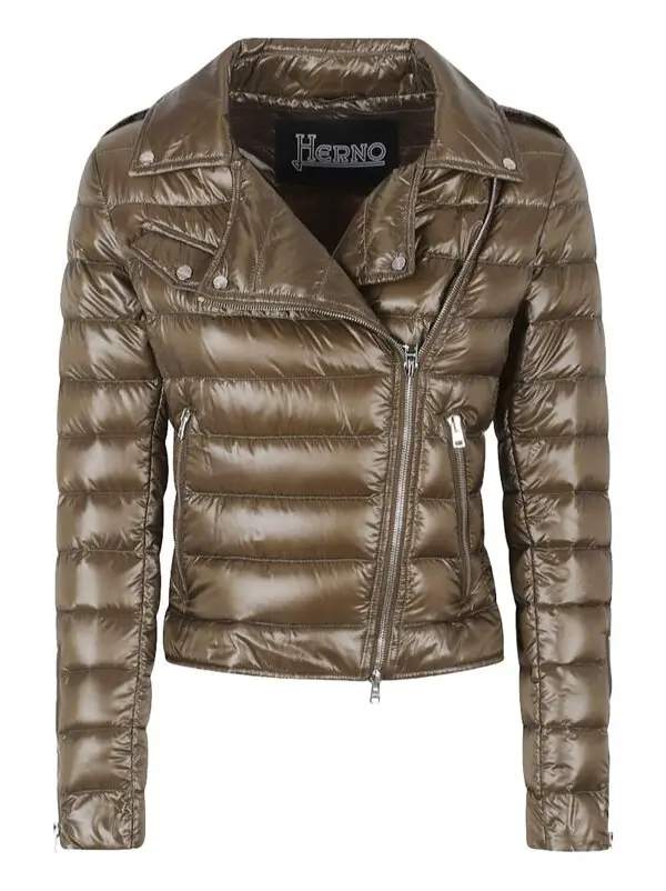 Herno Long-sleeved Down Jacket - Brown