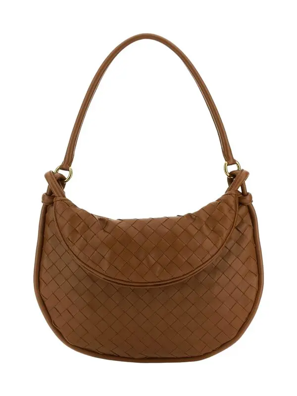 Bottega Veneta Medium Gemelli Intrecciato Shoulder Bag - Cognac