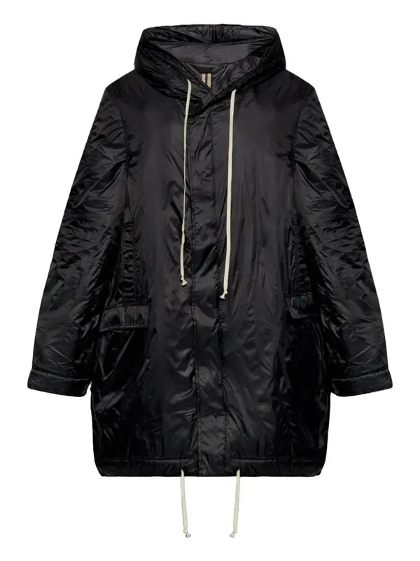 Rick Owens Oversized Zipped Parka - Black