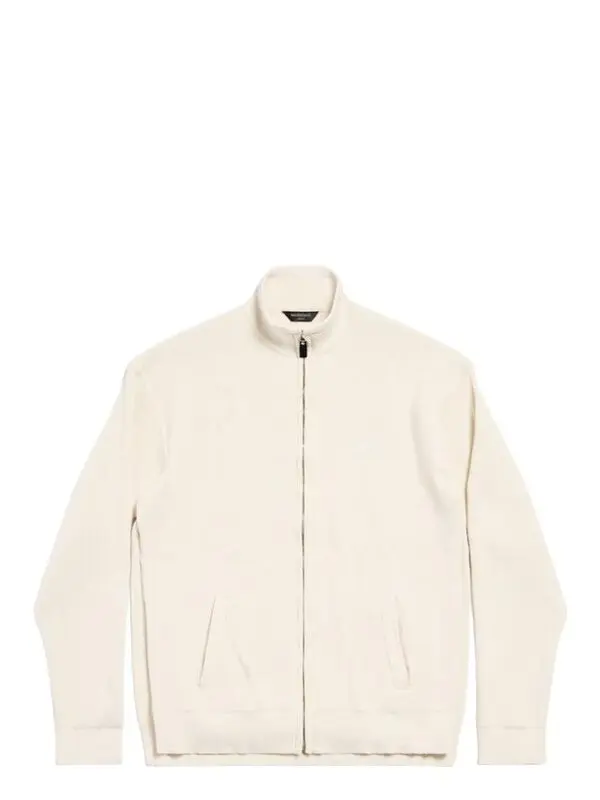 Balenciaga Embroidered Zip-up Jacket - Beige