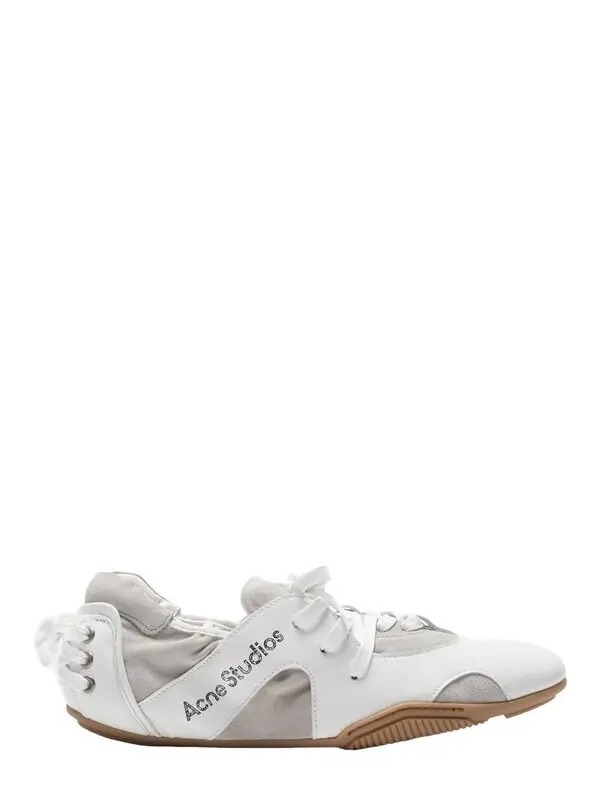 Acne Studios Leather Lace-up Sneakers - White