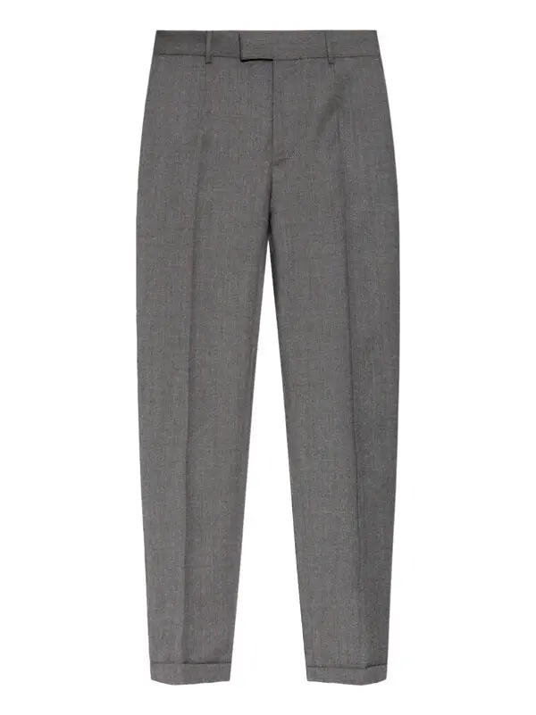 Dolce & Gabbana Pinstriped Trousers With Turn-up Cuffs - Grey