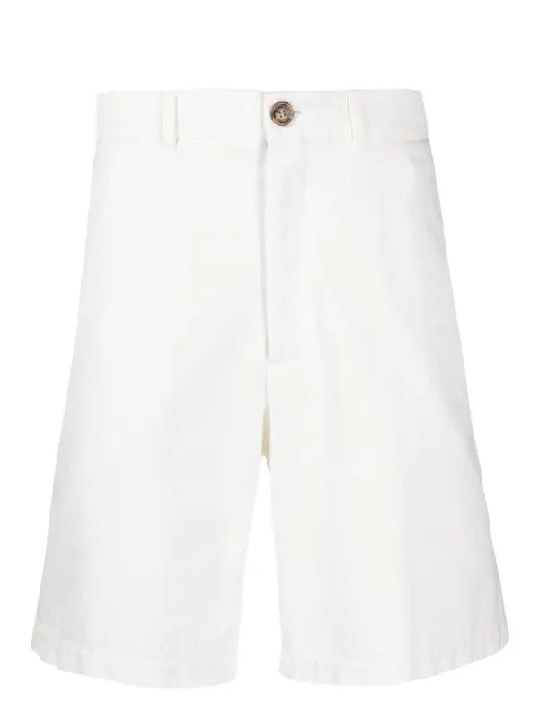 Brunello Cucinelli Knee-length Wide-leg Bermuda Shorts - White