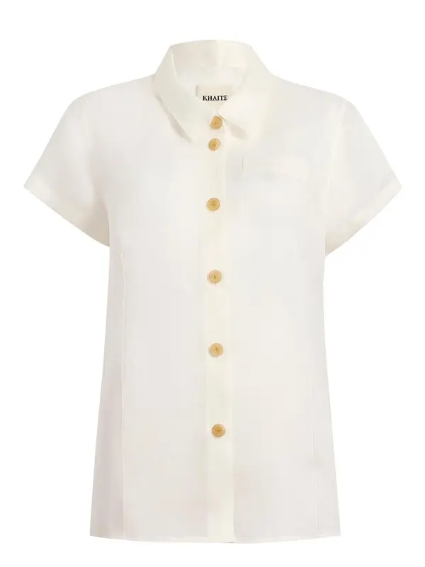 Khaite Keefe Silk Organza Shirt - White