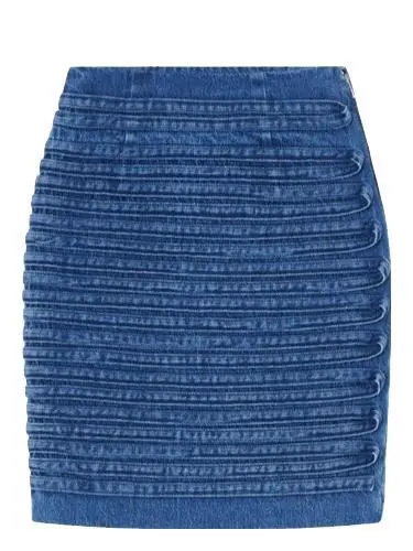 Versace High-waist Panel-detailed Denim Mini Skirt - Blue