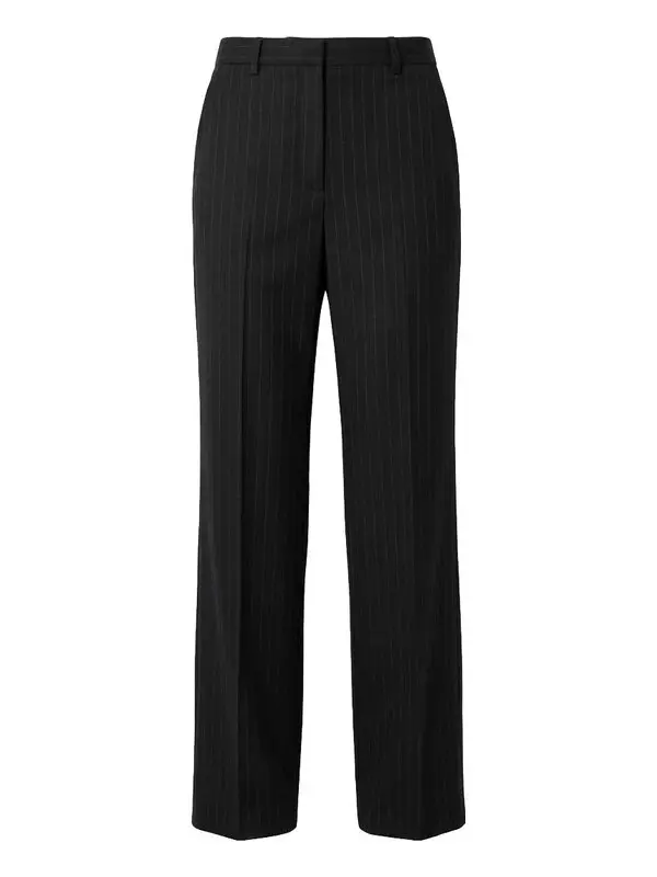 Gucci Pinstripe Wool Jacquard Trousers - Black