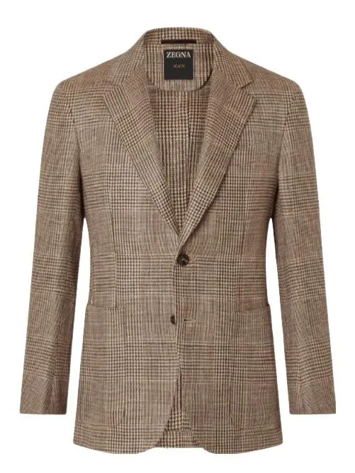 Zegna Long-sleeved Suit Jacket - Brown