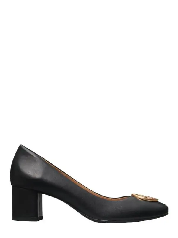 Tory Burch Round Toe High Heel Pumps - Black