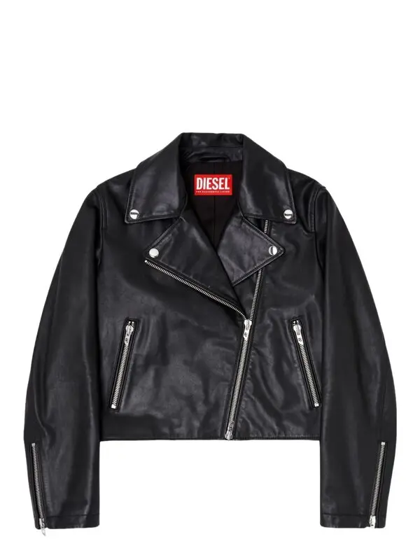 DIESEL® Leather Biker Jacket - Black