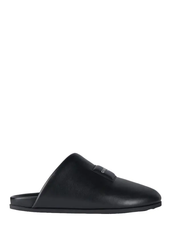 Givenchy Logo Patch Slippers - Black